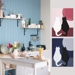 Orange Modern Cat Decor For The Kitchen • KBM D3signs KBMD3signs