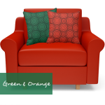 Green Throw Pillows With A Circles Pattern In 10 Color Combinations ...