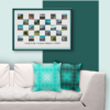 Turquoise Pillows & Photo Collage Wall Decor • KBM D3signs