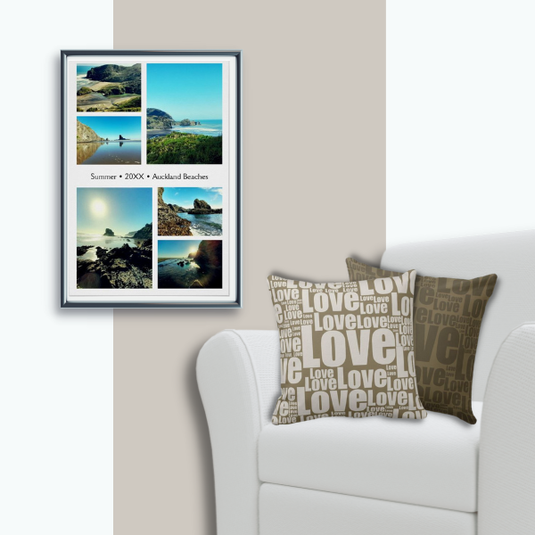Photo Collage Wall Decor & Set Of 2 Throw Pillows • KBM D3signs