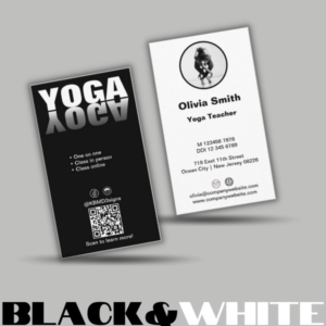 Nine Yoga Business Cards With Photo Or Logo • KBM D3signs