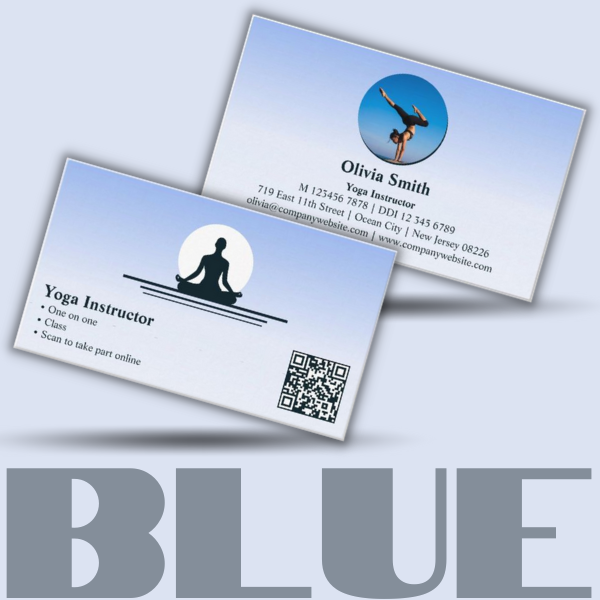 Nine Yoga Business Cards With Photo Or Logo • KBM D3signs