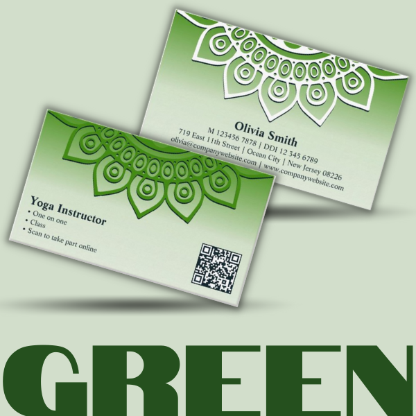 Nine Yoga Business Cards With Photo Or Logo • KBM D3signs