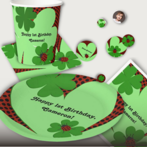 Lady Bug Birthday Party Invitation For A 1-Year-Old • KBM D3signs