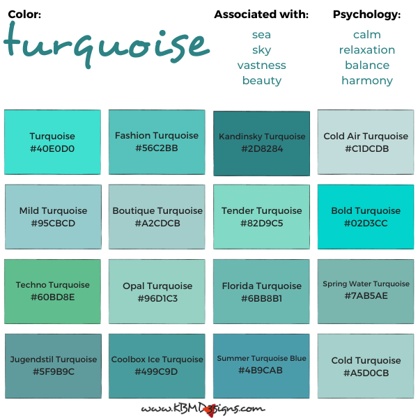 50 Shades Of Turquoise Color Names HEX RGB CMYK Codes 54 OFF 50 Shades Of Turquoise Color Names HEX RGB CMYK Codes 54 OFF