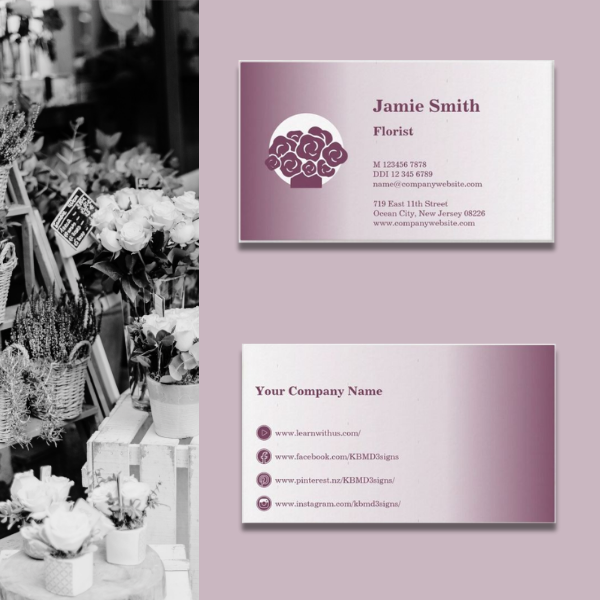 Florist Business Card Template • KBM D3signs