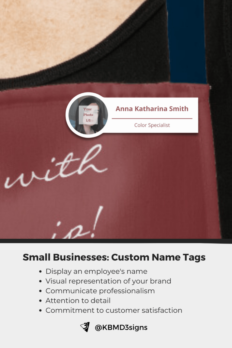 Custom Name Tags for Small Businesses - Personalize Your Brand • KBM ...