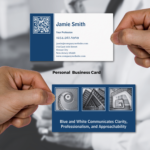Brand Color Blue : Business Card Designs with an Edge • KBM D3signs