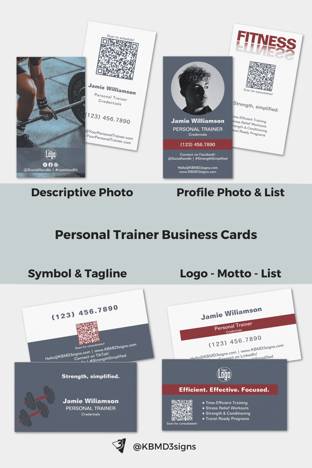 Personal Trainer Business Card & Marketing Guide 2025 • KBM D3signs